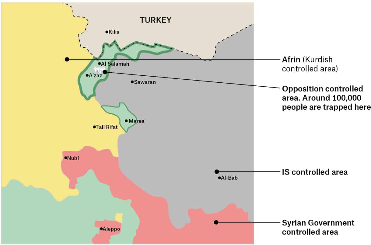 Syria: people trapped in Azaz urgently need safe haven: Turkey and the ...